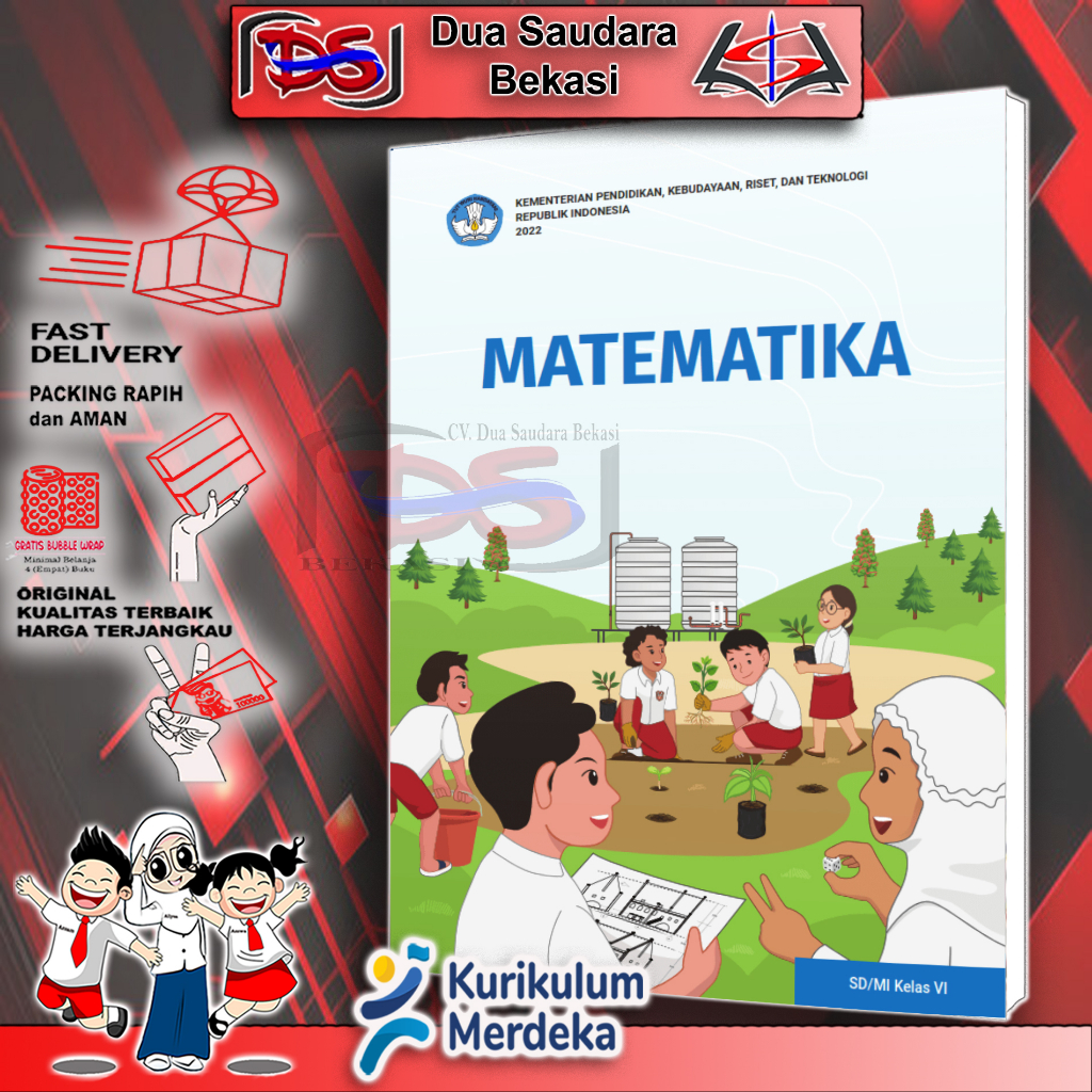 Jual K-Mer MTK NLs Kls 6 SD/MI Kurikulum Merdeka || Buku Siswa MATEMATIKA Non Lisensi Kelas 6 SD ...