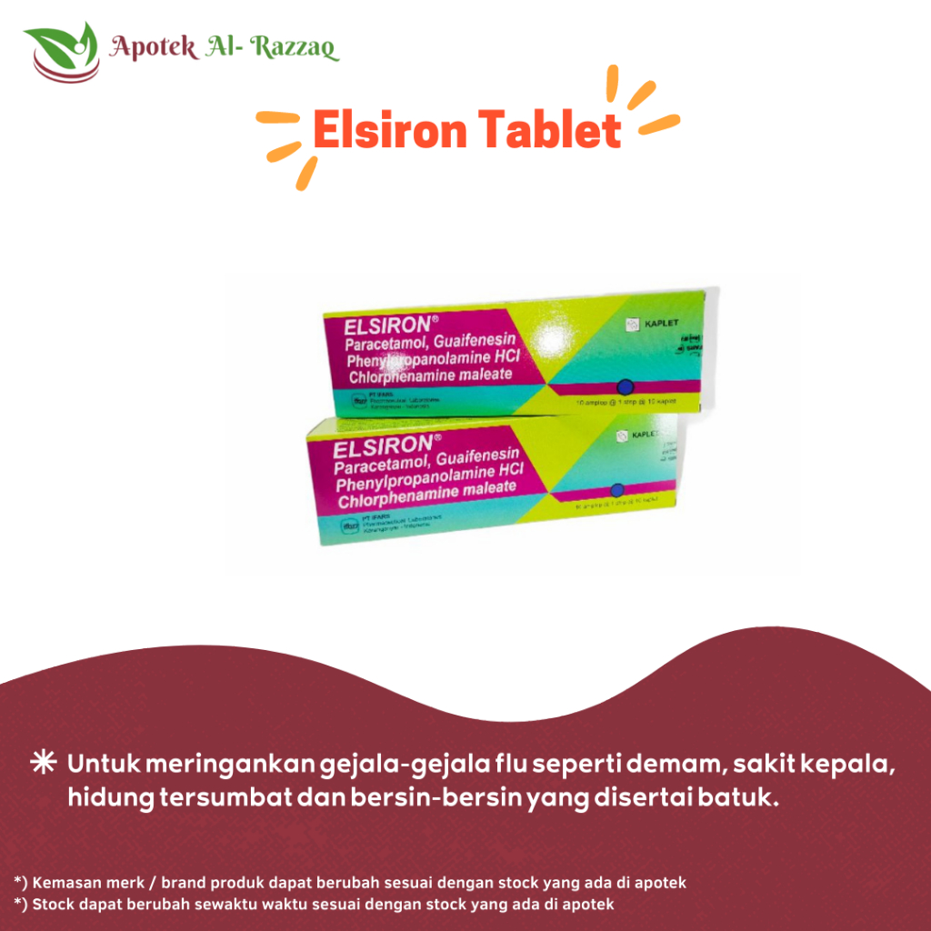 Jual Elsiron Strip 10 Kaplet - Flu dan Batuk Berdahak | Shopee Indonesia