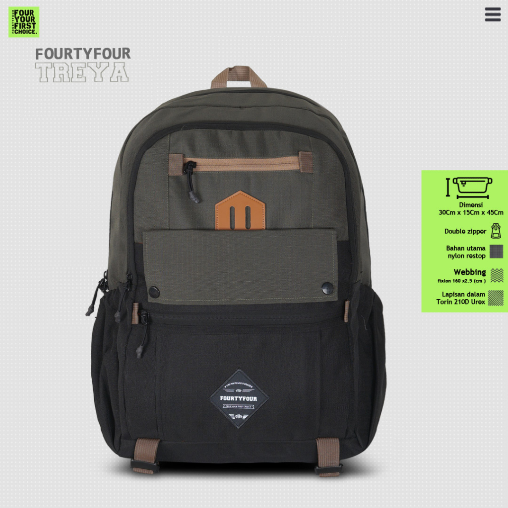 Jual FOURTYFOUR MARVAL - Backpack Pria Premium - Ransel Pria Premium ...