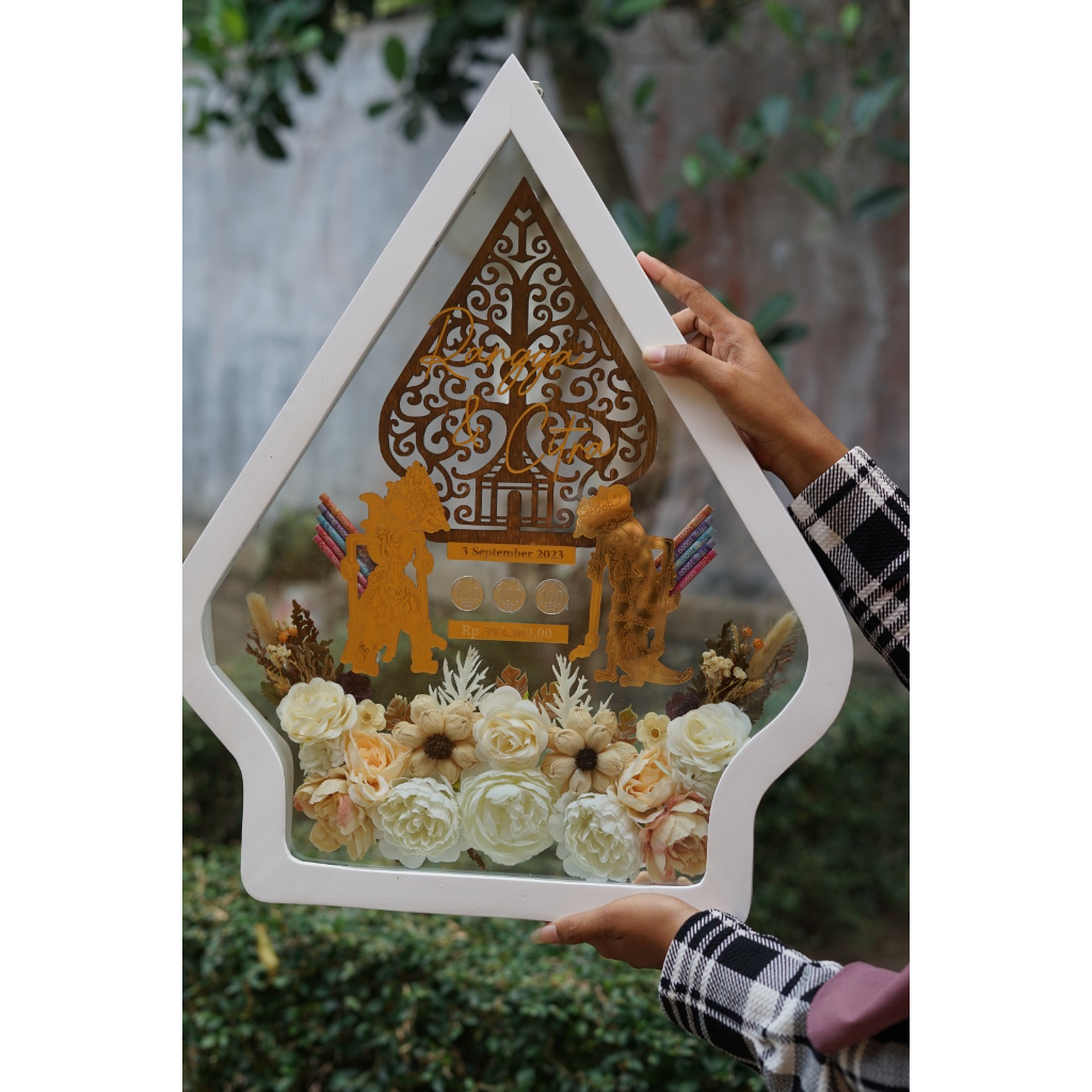 Jual Mahar Frame Gunungan Wayang Tetes Air Ukuran 50x40 Mahar ...