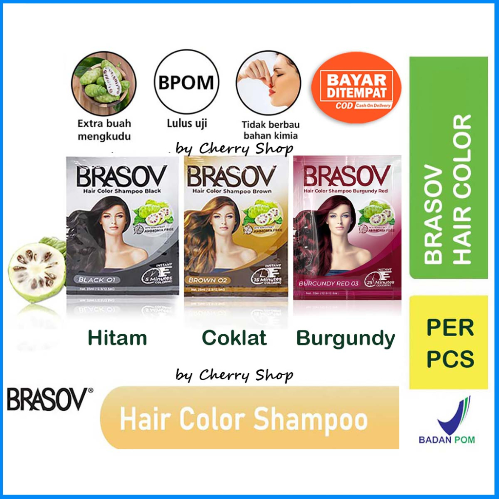 Jual [PRAKTIS | TIDAK BERBAU | BPOM | BPOM] BRASOV Cat Rambut Shampoo ...