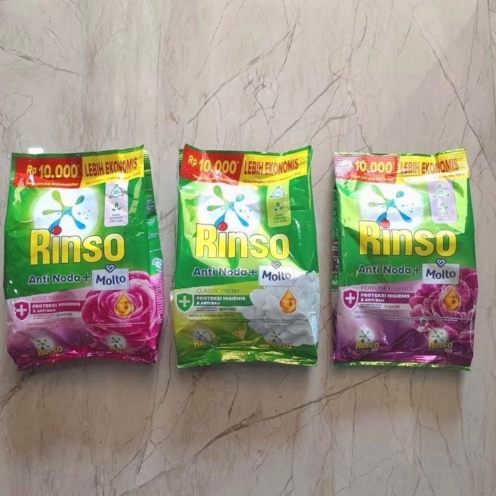 Jual RINSO Anti Noda + Molto Kemasan 400gr Detergen Bubuk Lebih ...