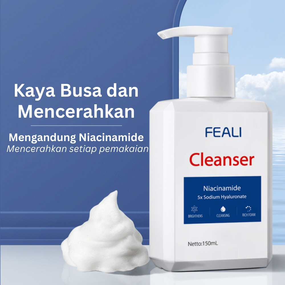 Jual [BPOM] FEALI Cleanser Niacinamide 5X Sodium Hyaluronate Cleanser ...