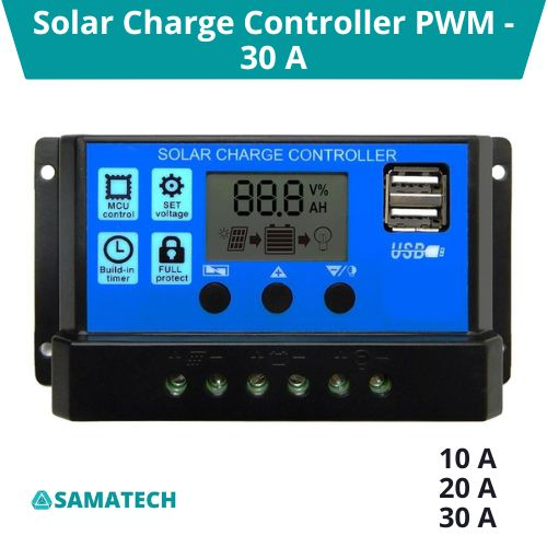 Jual Solar Charge Controller SCC PWM Pengisi Daya Surya 10A 20A 30A 12V ...