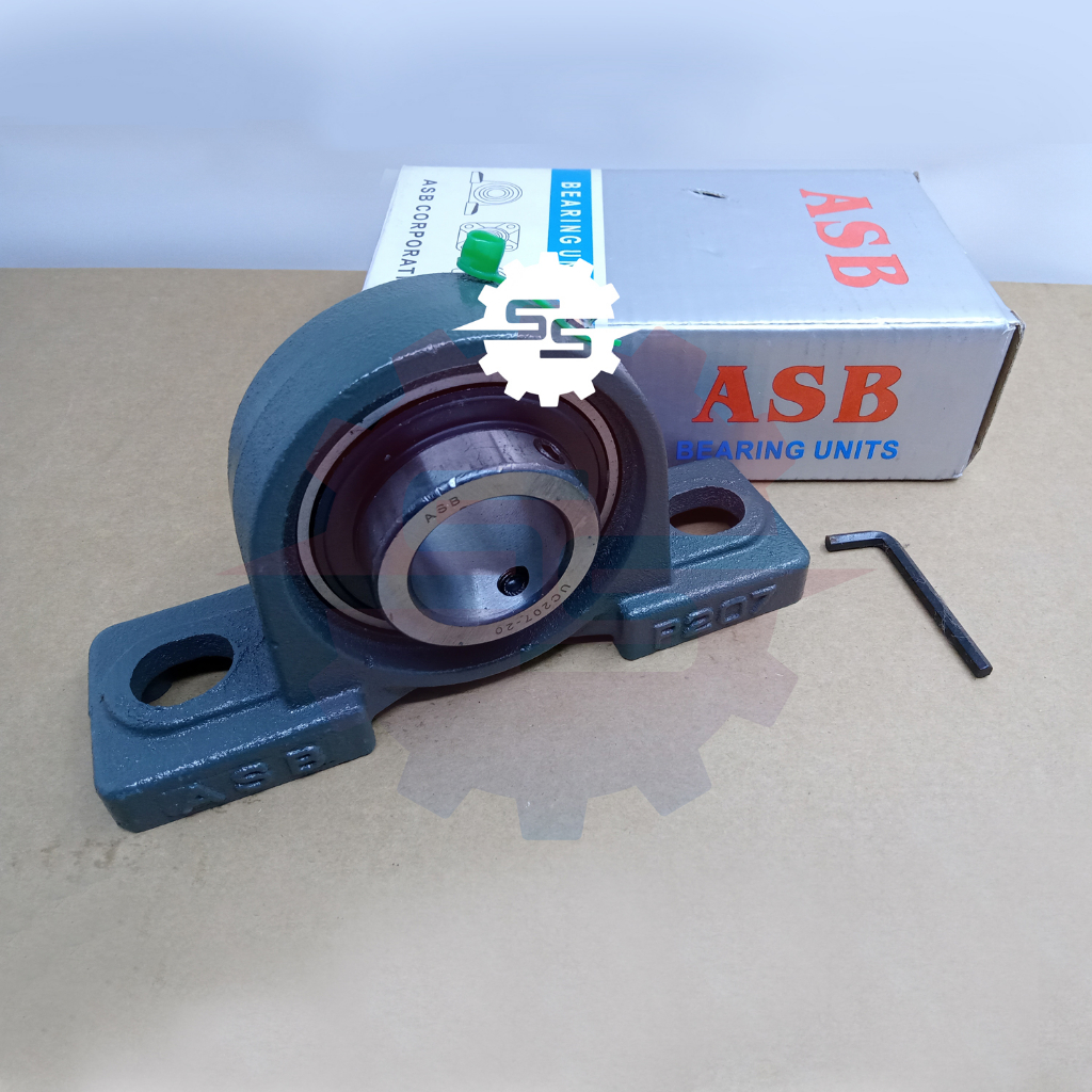 Jual ASB ucp 207-20 pillow block laher bearing duduk 32mm lubang as | Shopee Indonesia