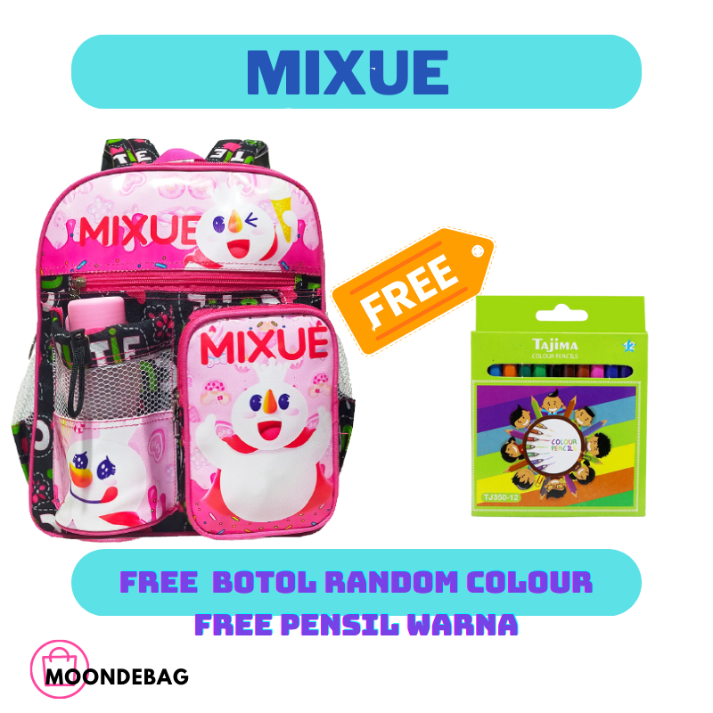 Jual Tas Ransel Mini Anak Sekolah PAUD/TK Karakter MIXUE free botol ...