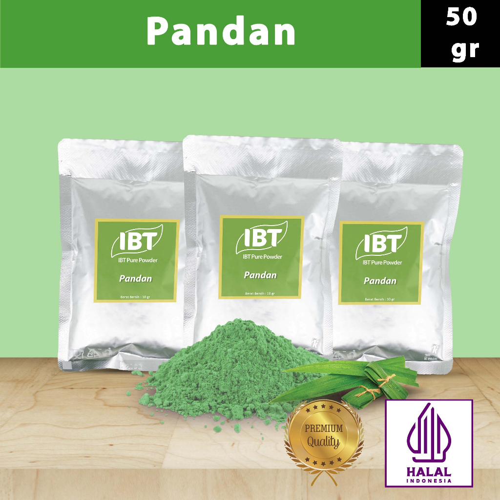 Jual Pure Pandan Powder Essence Murni Bubuk Import Makanan Kue 50 gr ...