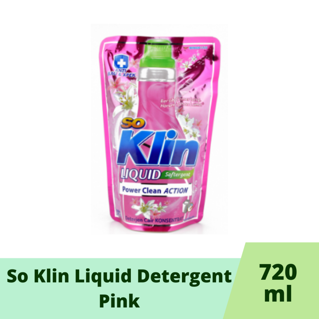 Jual SoKlin Liquid Detergen Cair Pink, Merah 720 ml | Shopee Indonesia