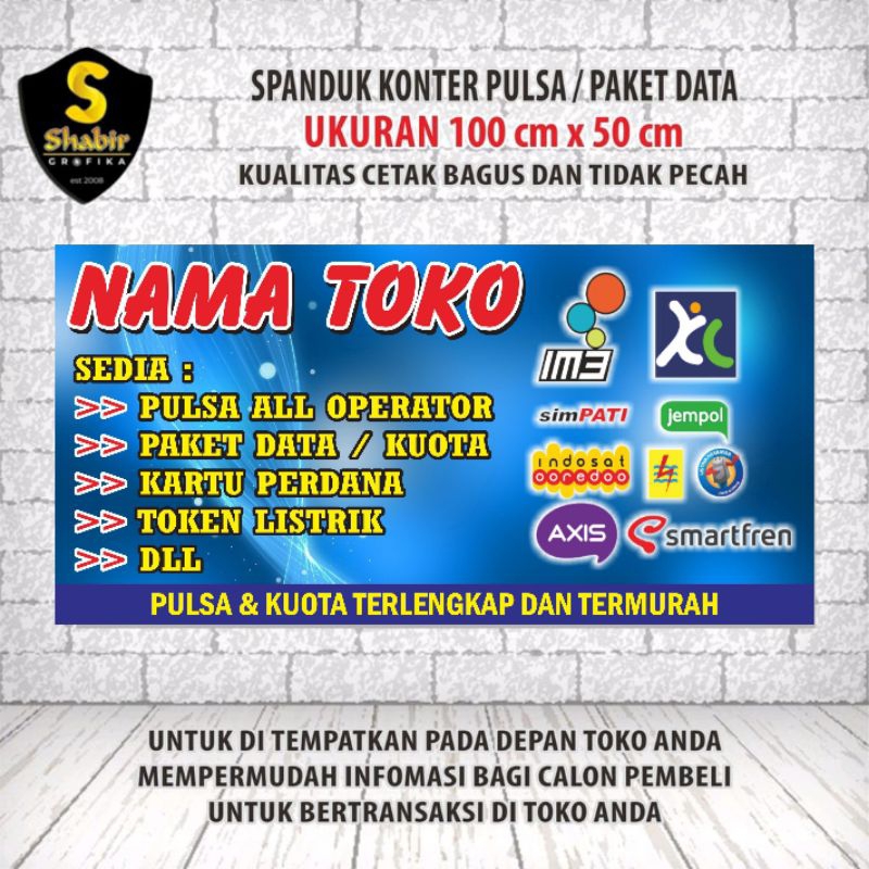 Jual COD SPANDUK KONTER PULSA 100 cm x 50 cm | Shopee Indonesia