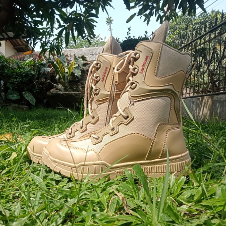 Jual Sepatu Safety Boots PDL Krem Sepatu Militer Taktis Kariblues ...