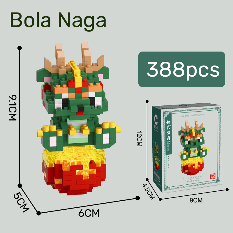 Jual BLOCK CITY NANO BLOCK 12 SHIO SERIES / 12 Chinese Zodiac / BRICKS ...