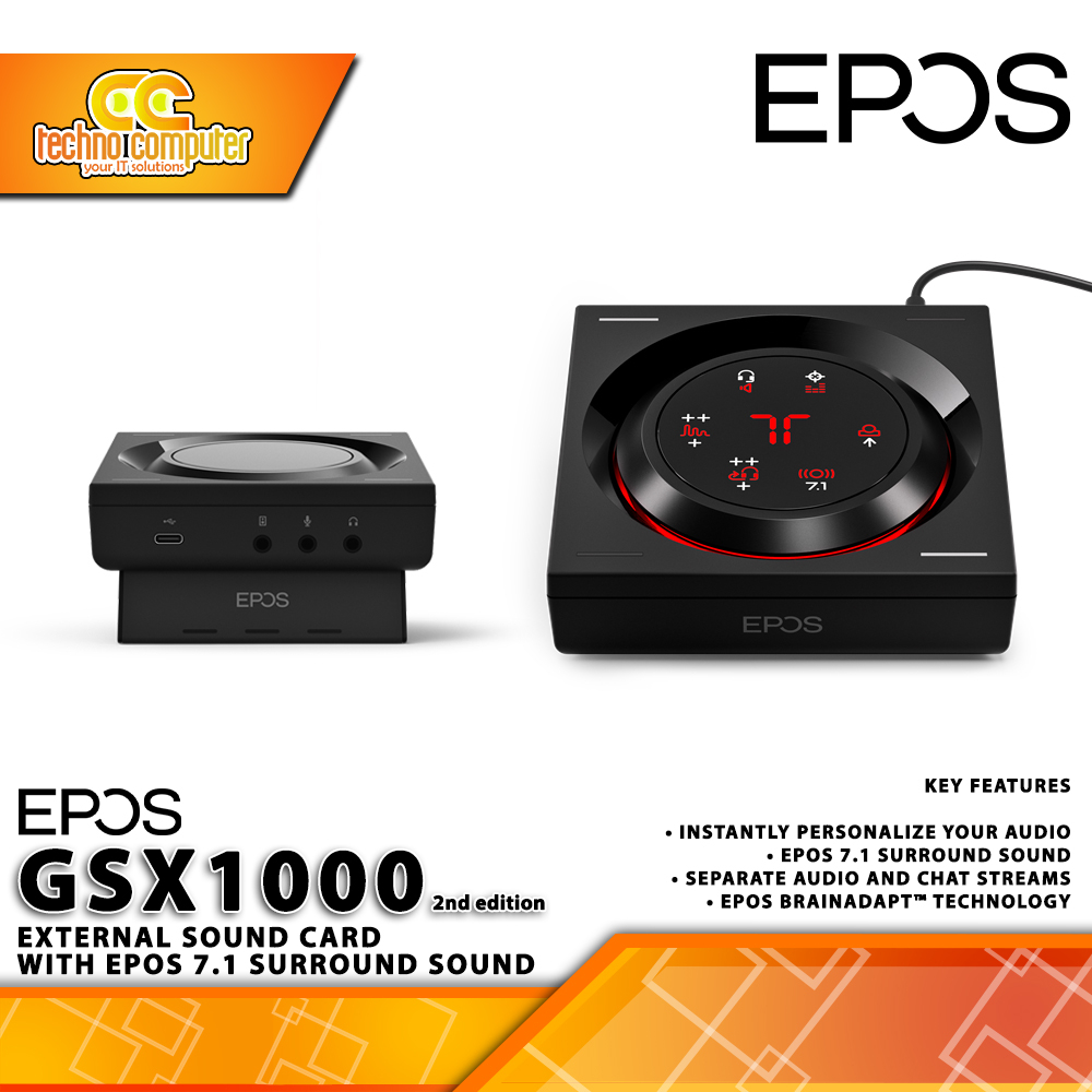 Jual EPOS GSX 1000 2nd Edition Audio Amplifier / External USB Sound Card with 7.1 Surround Sound ...