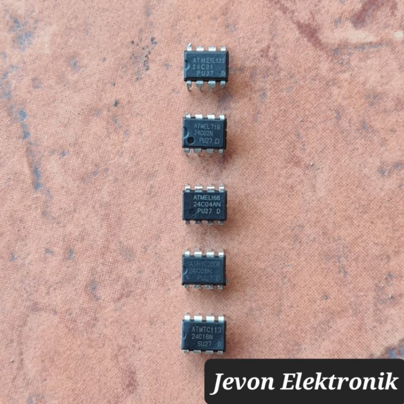 Jual IC Transistor Atmel 24C01 24C02 24C04 24C08 24C16 Memory DIP8 ...