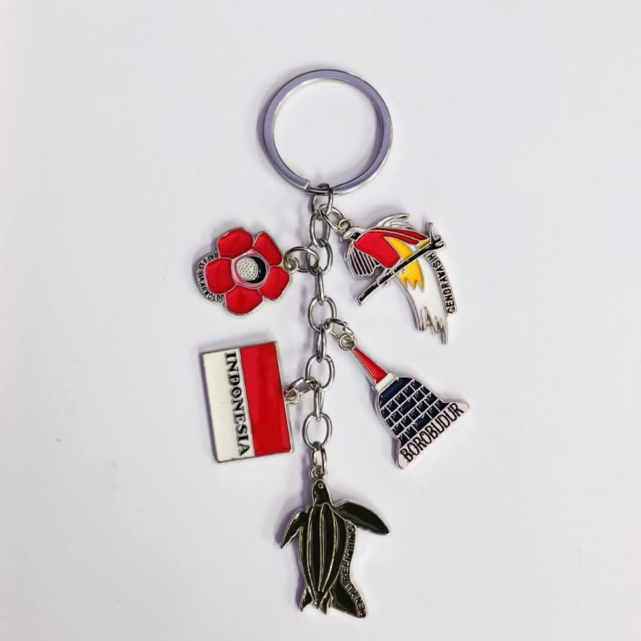 Jual Souvenir gantungan kunci renteng Indonesia | Shopee Indonesia