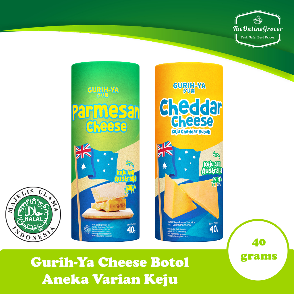 Jual Gurih-Ya Cheese Kemasan Botol 40gr - Parmesan / Cheddar | Shopee ...