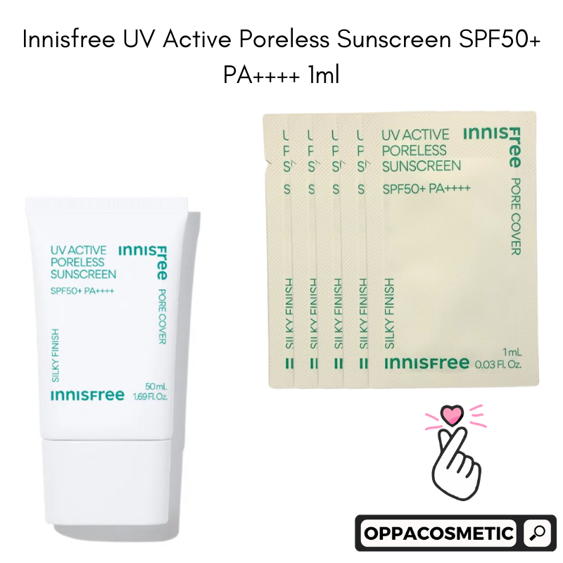Jual Innisfree UV Active Poreless Sunscreen SPF50+ PA++++ 1ml | Shopee ...
