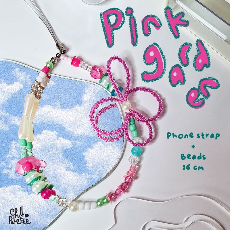 Jual MINI BEADS PHONE STRAP PINK GARDEN ver | Shopee Indonesia