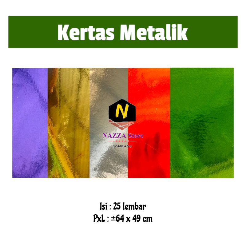 Jual Kertas Metalik Mas Lembaran isi 25 pcs | Shopee Indonesia