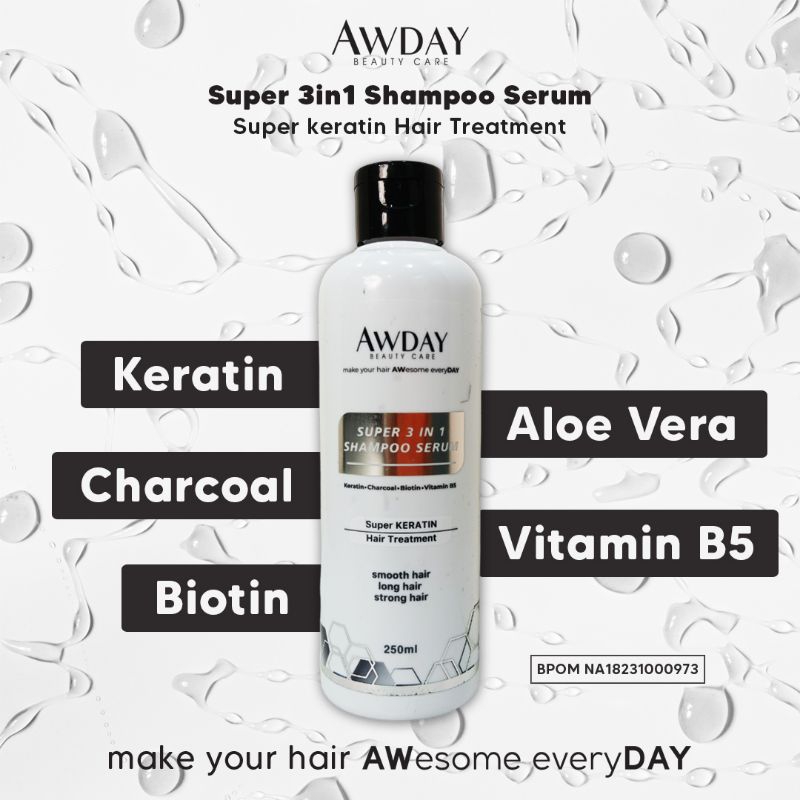 Jual AWDAY BUNDLING PAKET SUPER HEMAT 3in1 Shampoo 250ML & 100ML dan ...