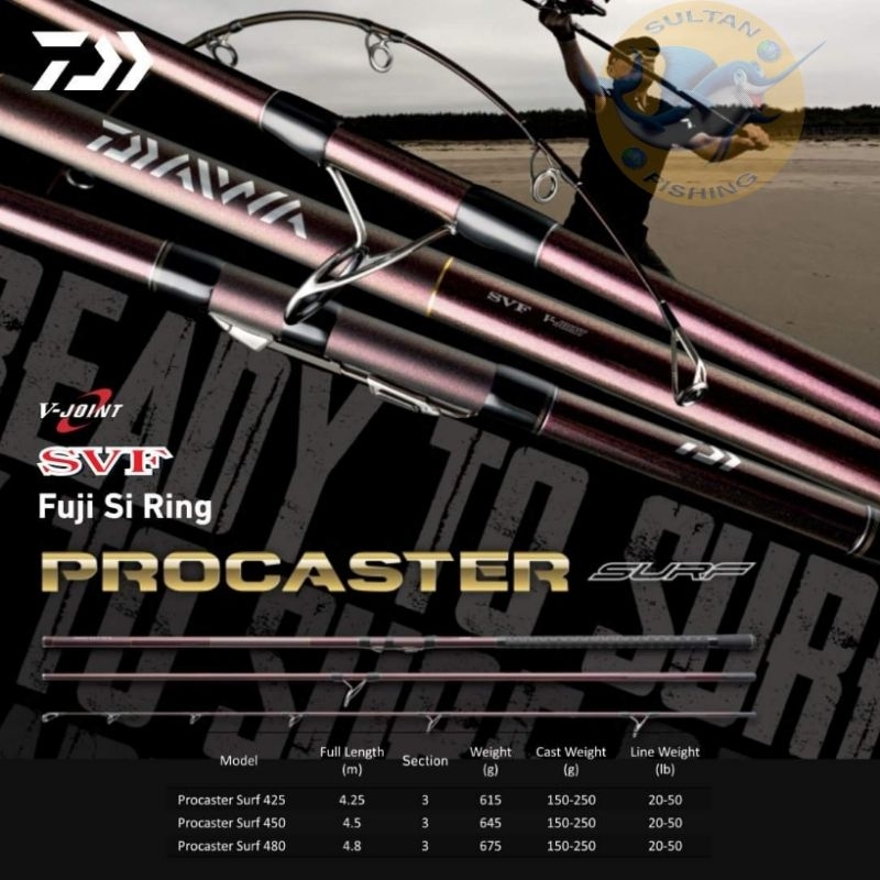 Jual Rod DAIWA PROCASTER SURF 425 450 | 20-50lb | Joran Pasiran ...