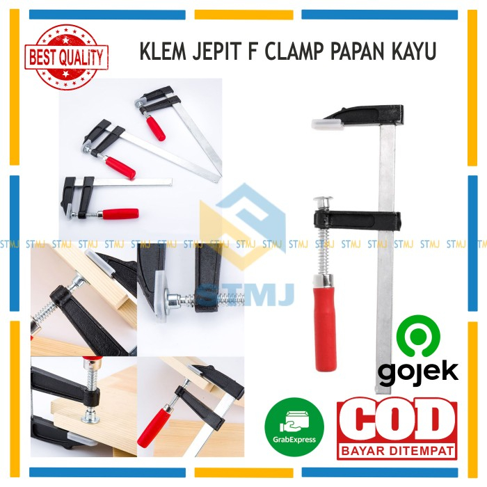 Jual Clamp Alat Penjepit Papan Gagang Kayu Kaca Wood Working Klem ...