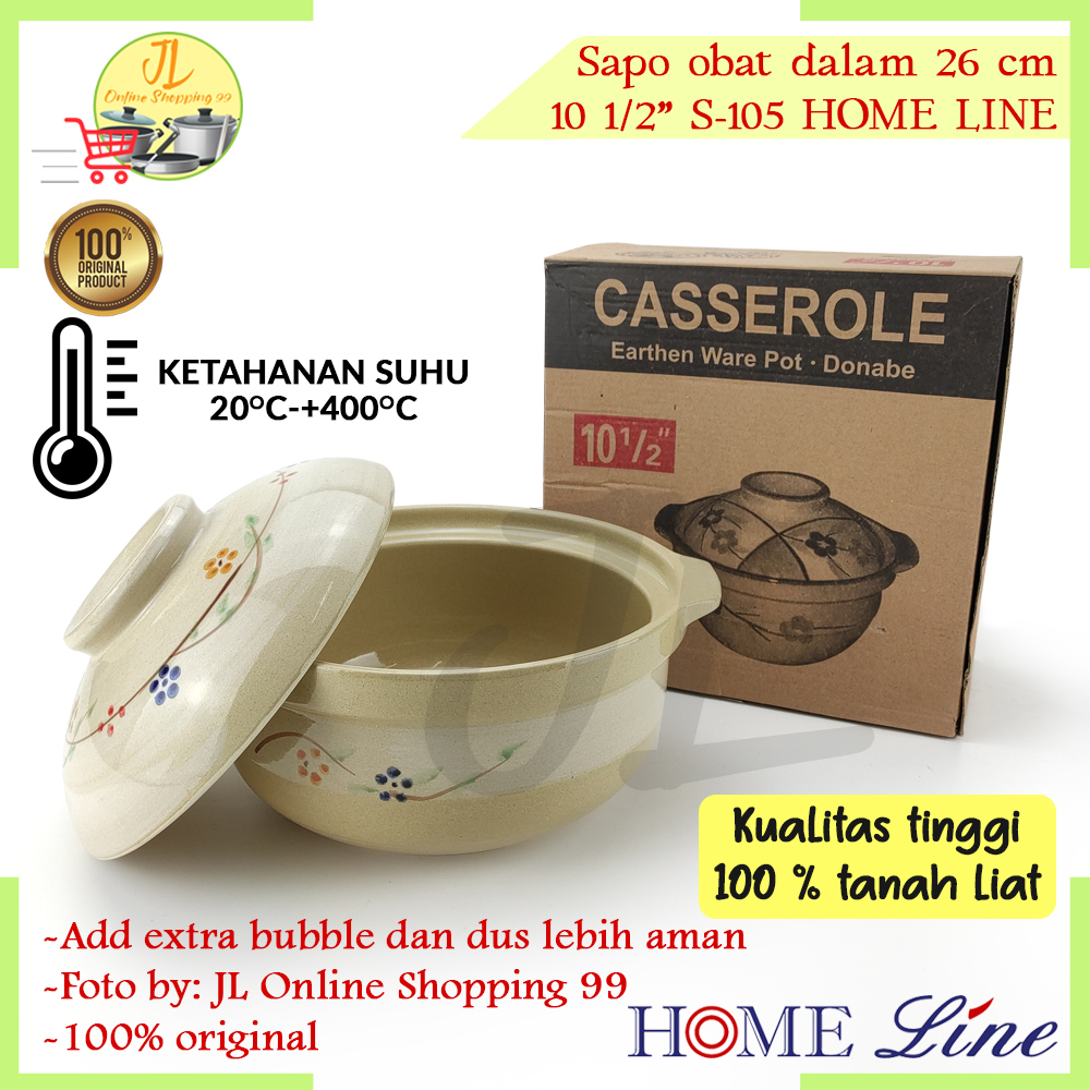 Jual HOME LINE sapo obat dalam 26cm S-105 / warmer soup ceramic / panci masak / tempat saji ...