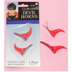 Jual jepit rambut red devil horn tanduk iblis merah hairclip hairpin ...