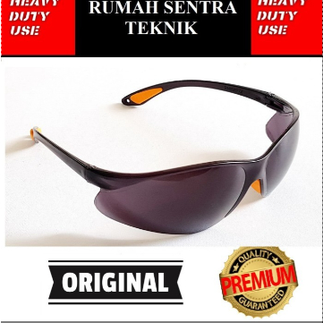 Jual Kacamata Safety Fashion HITAM Motor Las Smoke Mirror Sporty Anti UV | Shopee Indonesia