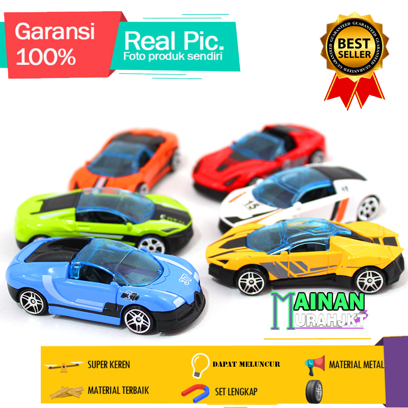 Jual MAINANKEI MAINAN ANAK MURAH MOBIL MOBILAN DIECAST 6688-5 ISI 4 PCS ...