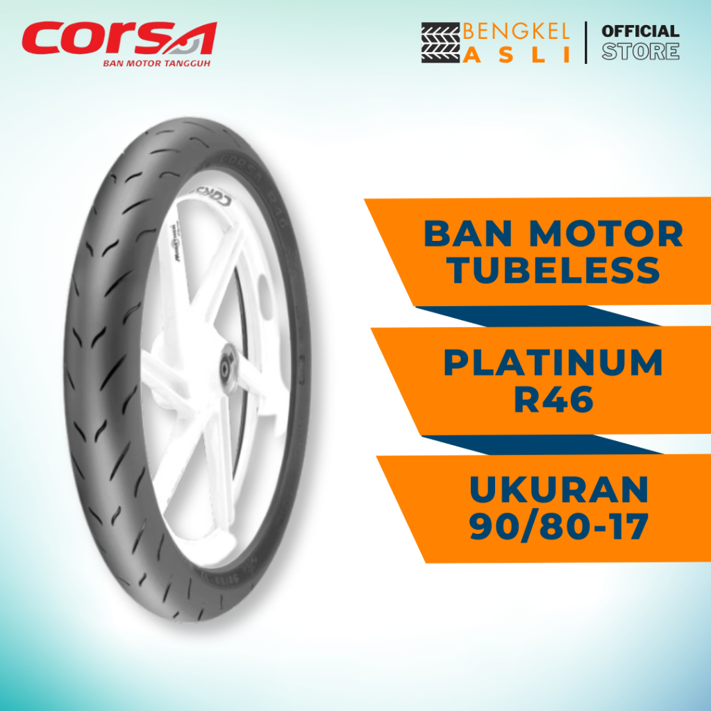 Jual Ban Motor CORSA Platinum R46 Ring 17 90/80-17 Tubeless (TL ...