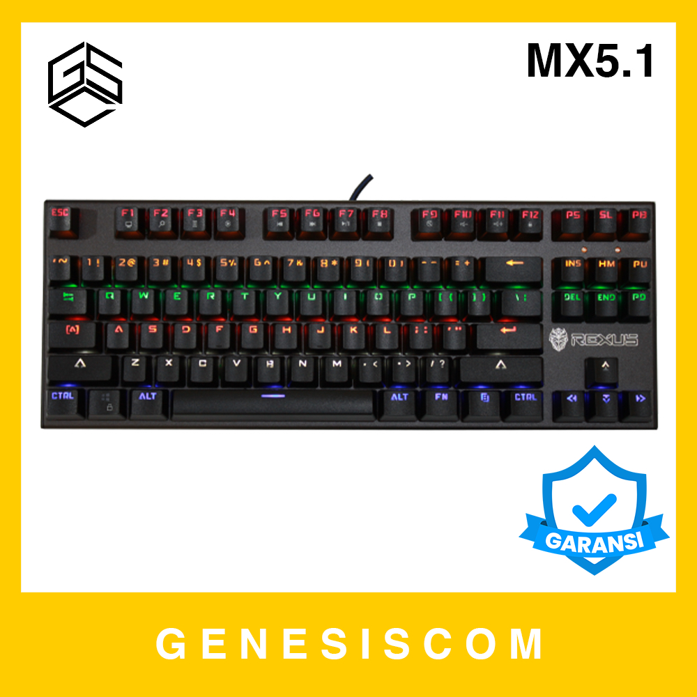 Jual Keyboard Gaming Mechanical REXUS Legionare MX5.1 MX51 TKL Kabel Key Board Game RGB ORI ...