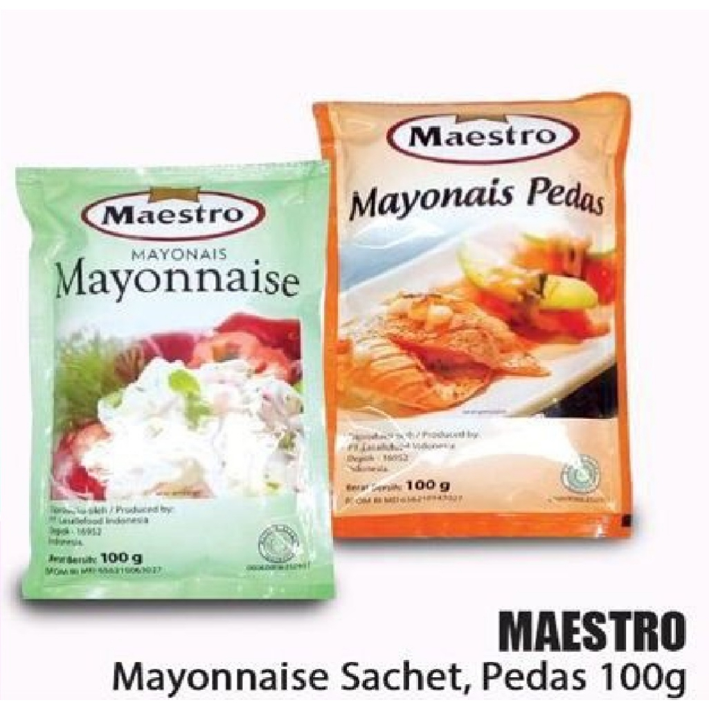 Jual Maestro Mayonais Sachet 100 gr - Mayones Maestro 100 gr | Shopee ...