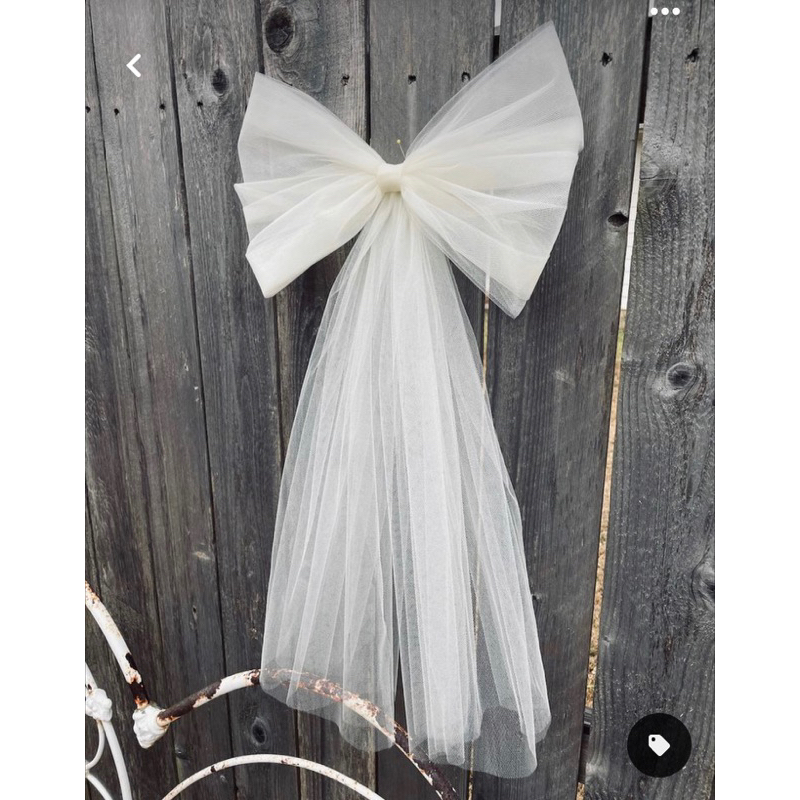 Jual LARGE TULLE BOW BOW Tile pita aksesoris pengantin wedding ...