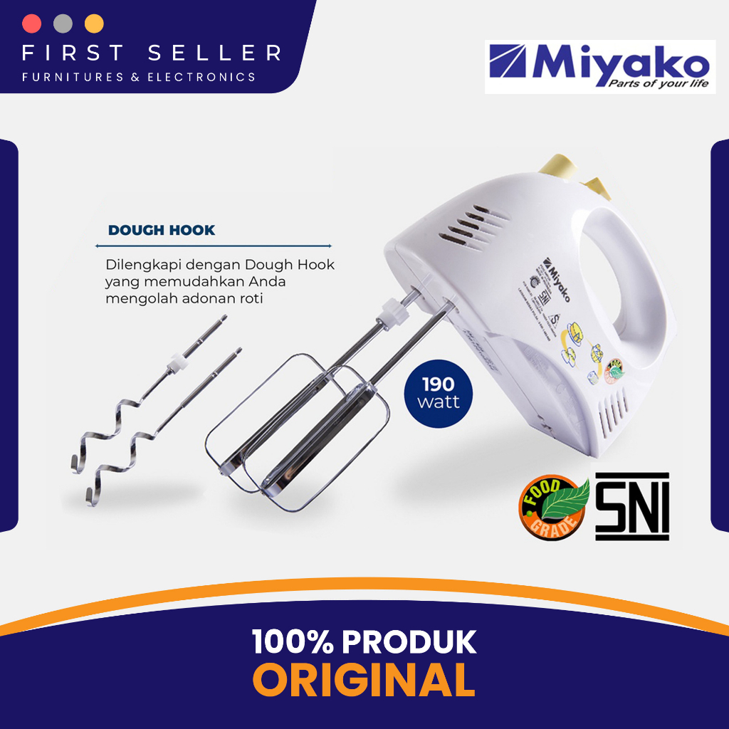 Jual MIYAKO MIXER HM620 / HM 620 / HM-620 (HAND MIXER) GARANSI RESMI ...