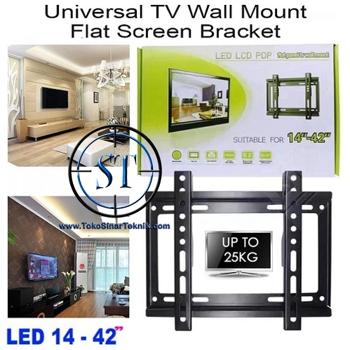 Jual Braket Dinding TV LCD LED TV Wall Mount Bracket 14-42" Bracket ...
