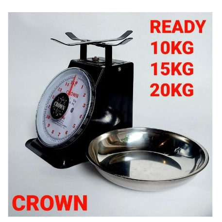 Jual Timbangan Jarum Analog Duduk Mangkok Laundry Crown timbangan buah sayur daging 5kg,10kg ...