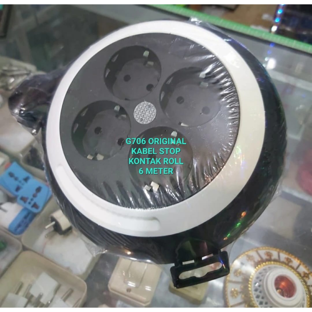 Jual G706 Original terminal colokan 4 lubang KABEL ROL ROLL 6 M METER BOX STOP KONTAK SOCKET ...