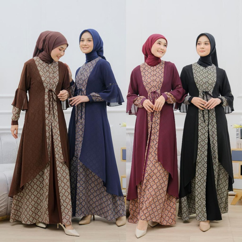 Jual Aurelia Dress - Gamis set outer BY ZAHRA ||gamis terbatu || dress ...