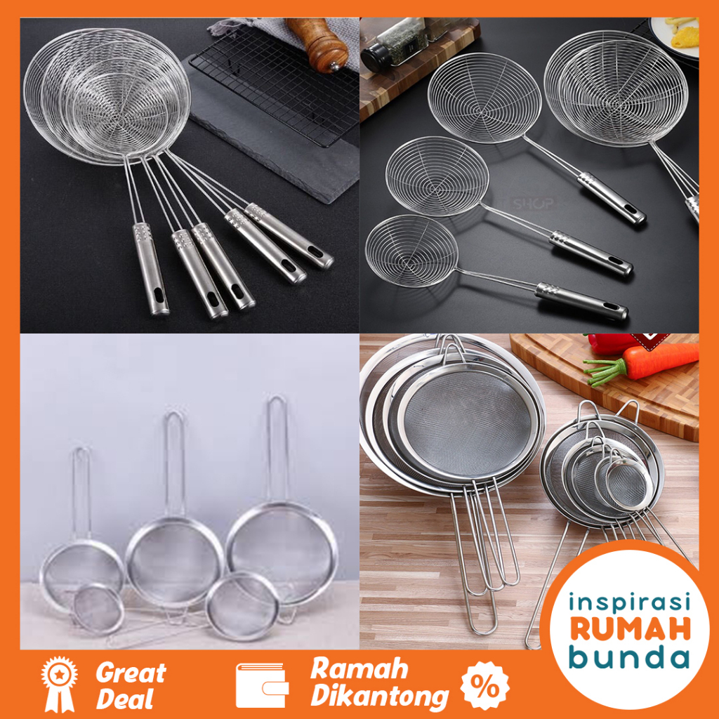 Jual Saringan Minyak Goreng Stainless Saringan Minyak Serokan Tirisan ...