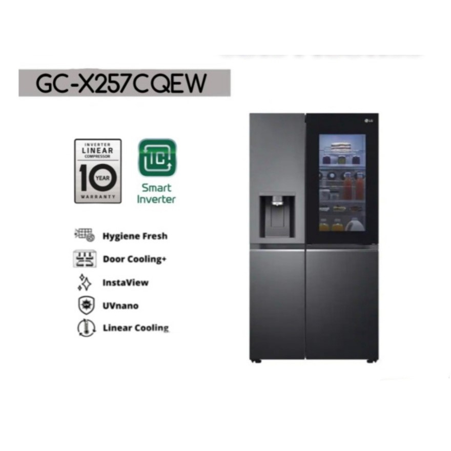 Jual LG GC-X257CQEW Kulkas Side by Side w/ UVnano Dispenser& InstaView 617L | Shopee Indonesia