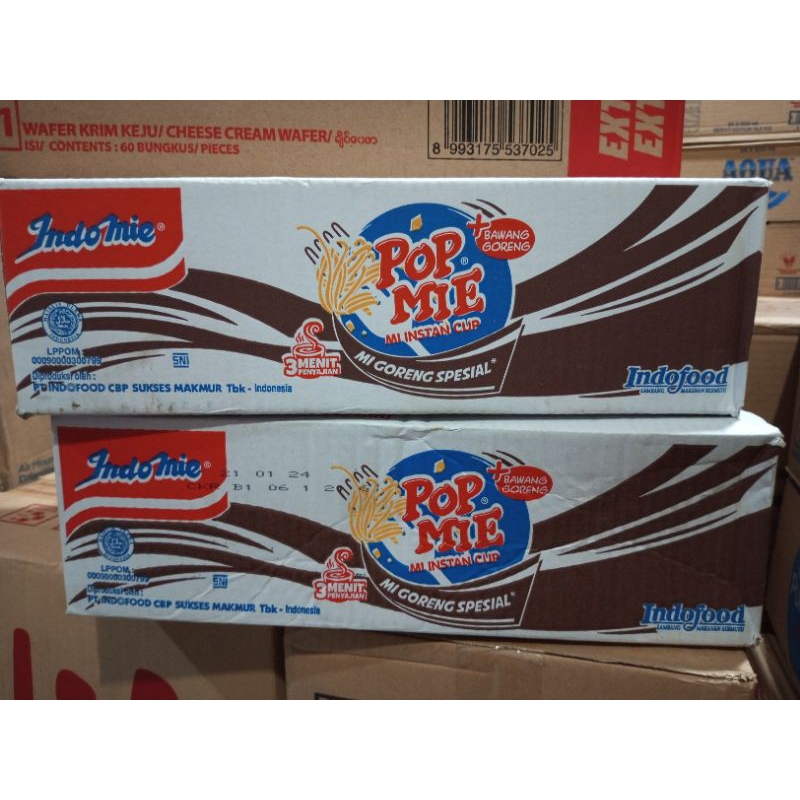 Jual Indomie pop mie goreng 1 dus isi 12 cup / pop mie Indomie / mie ...