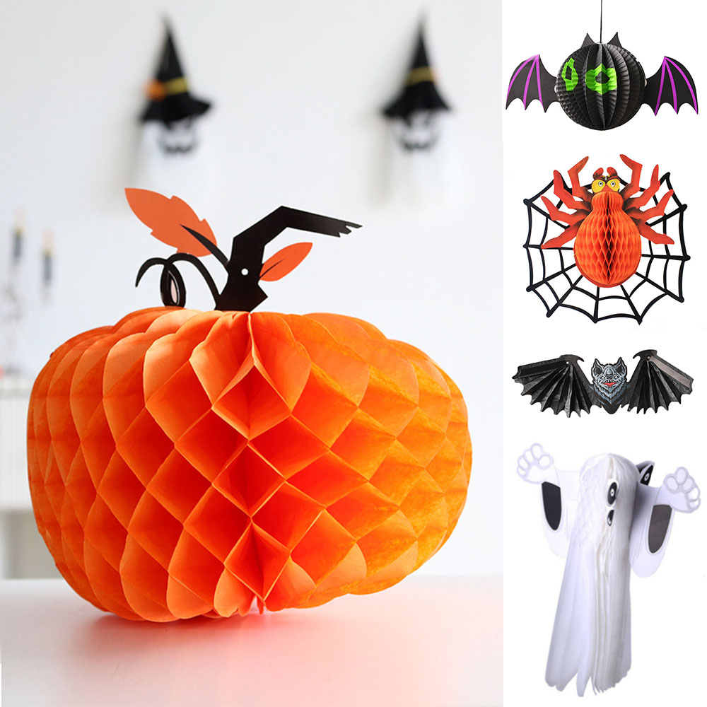 Jual Dekorasi Halloween Karton 3D art Jumbo Kelelawar Labu Pumpkin ...