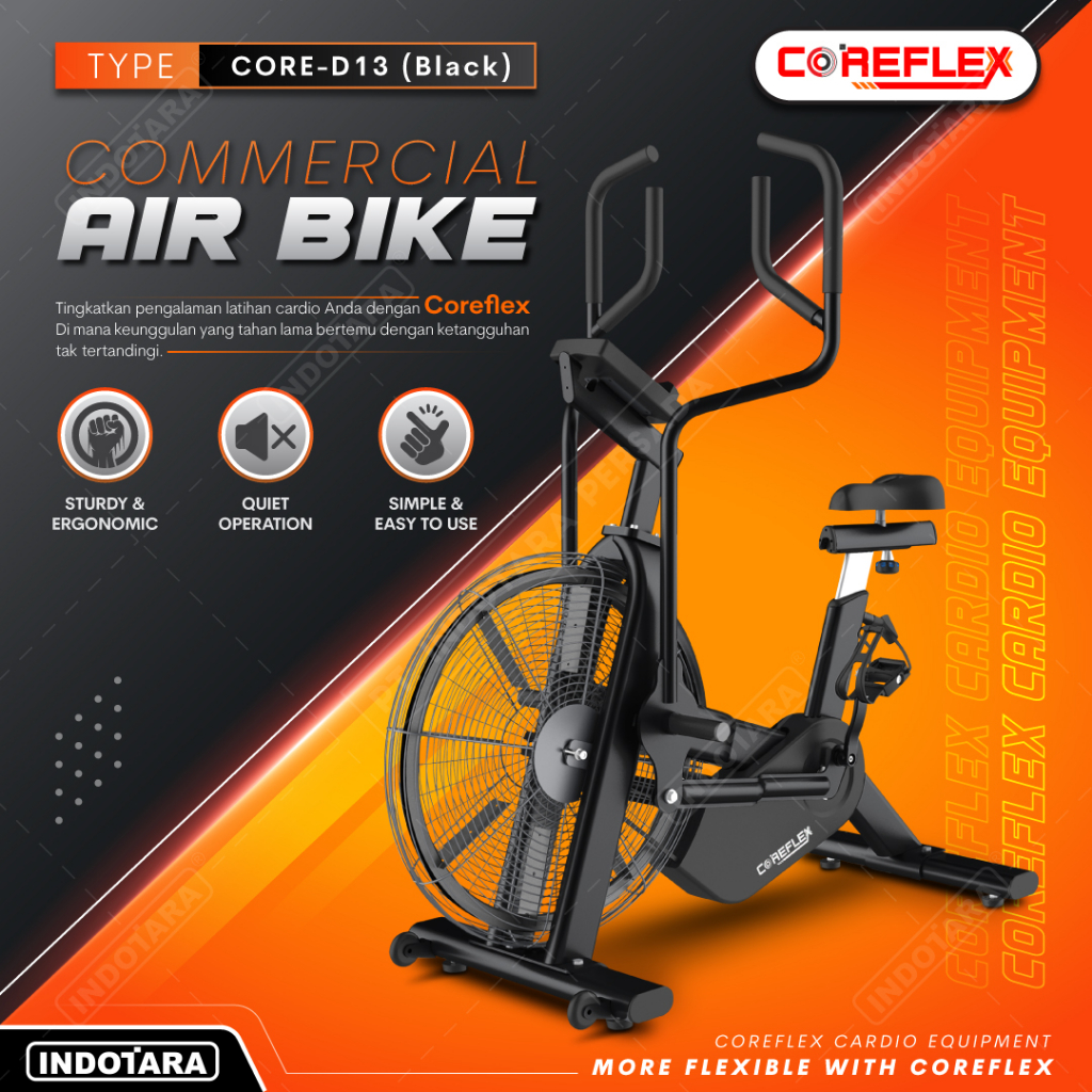Jual Sepeda Statis Fitness Coreflex - Commercial Air Bike Coreflex CORE-D13 | Shopee Indonesia