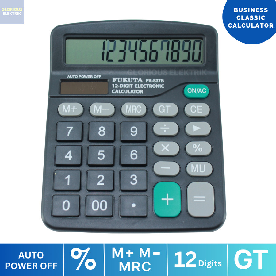 Jual Kalkulator / Calculator 12 Digit Large Display FK-837B | Shopee ...