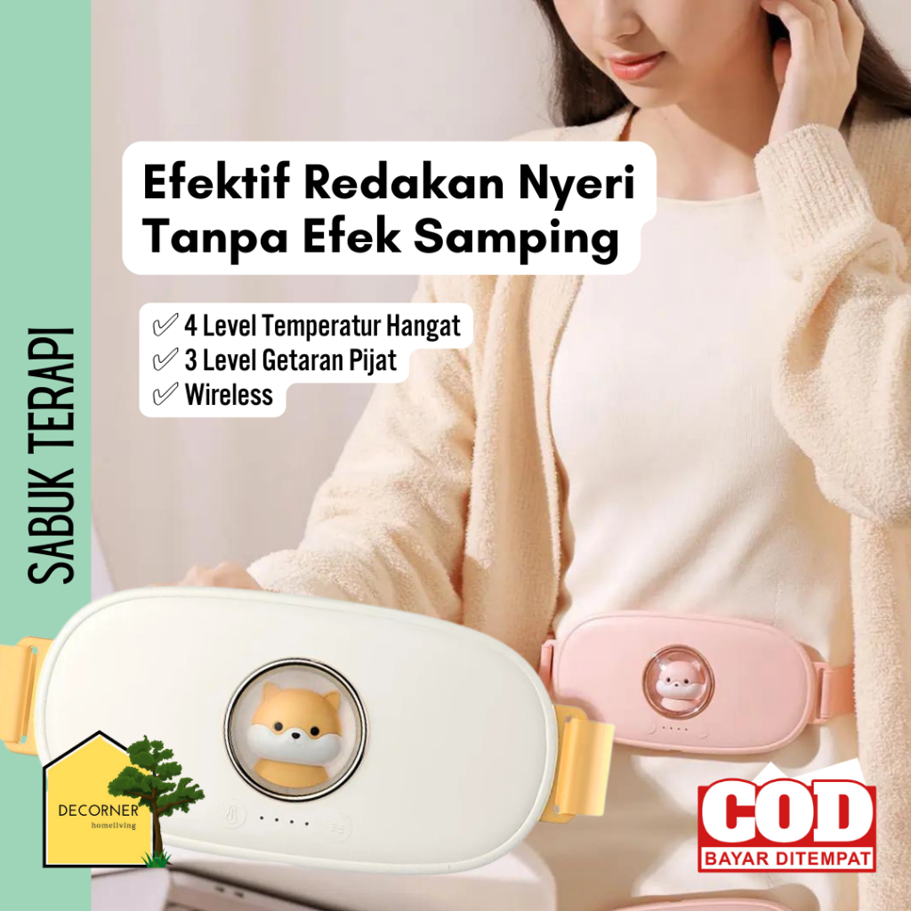 Jual Sabuk Terapi Nyeri Menstruasi Kompres Penghangat Perut 4 Level ...