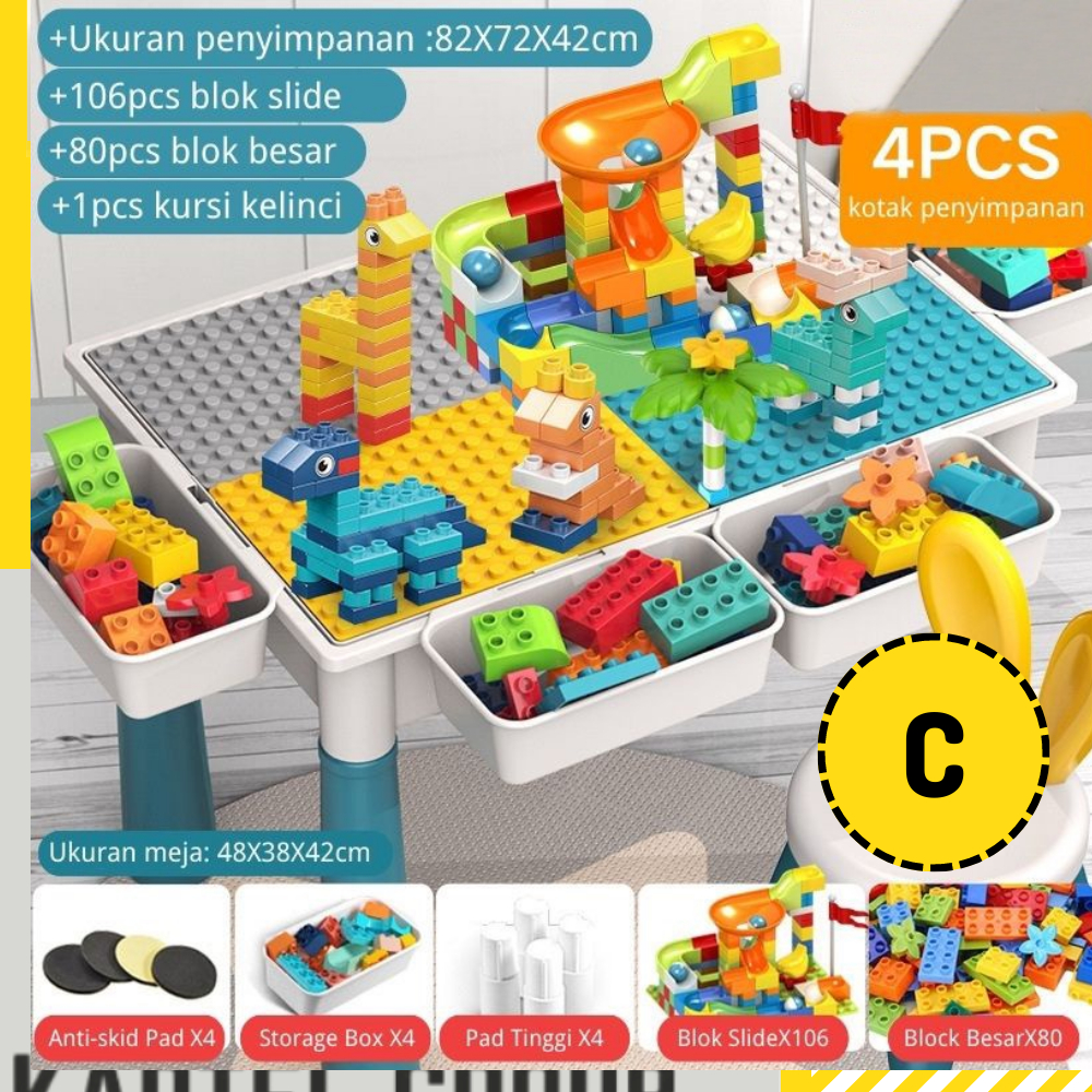 Jual HOME Mainan Lego Anak Building Block Meja Kursi Set Aktraktif ...