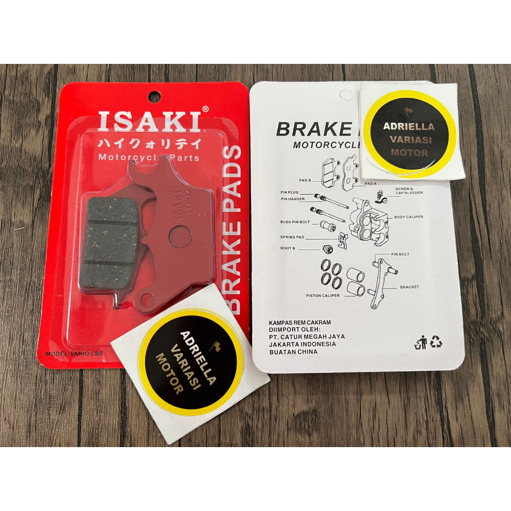 Jual DISPAD ISAKI PREMIUM DISPAD DEPAN KAMPAS REM DEPAN VARIO CBS ...