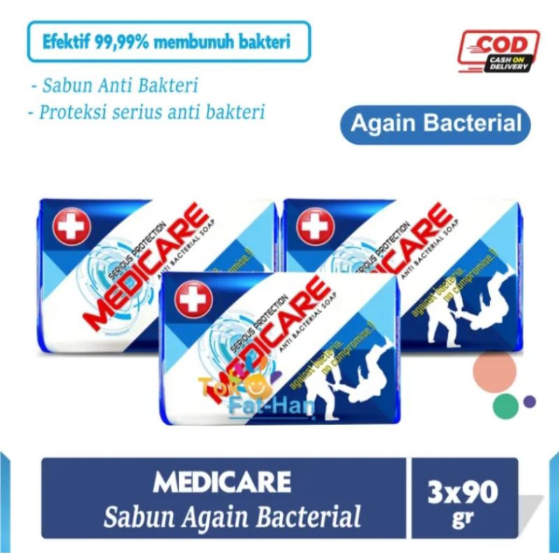 Jual Medicare anti bakteri soap 90gr sabun batang 2pcs | Shopee Indonesia