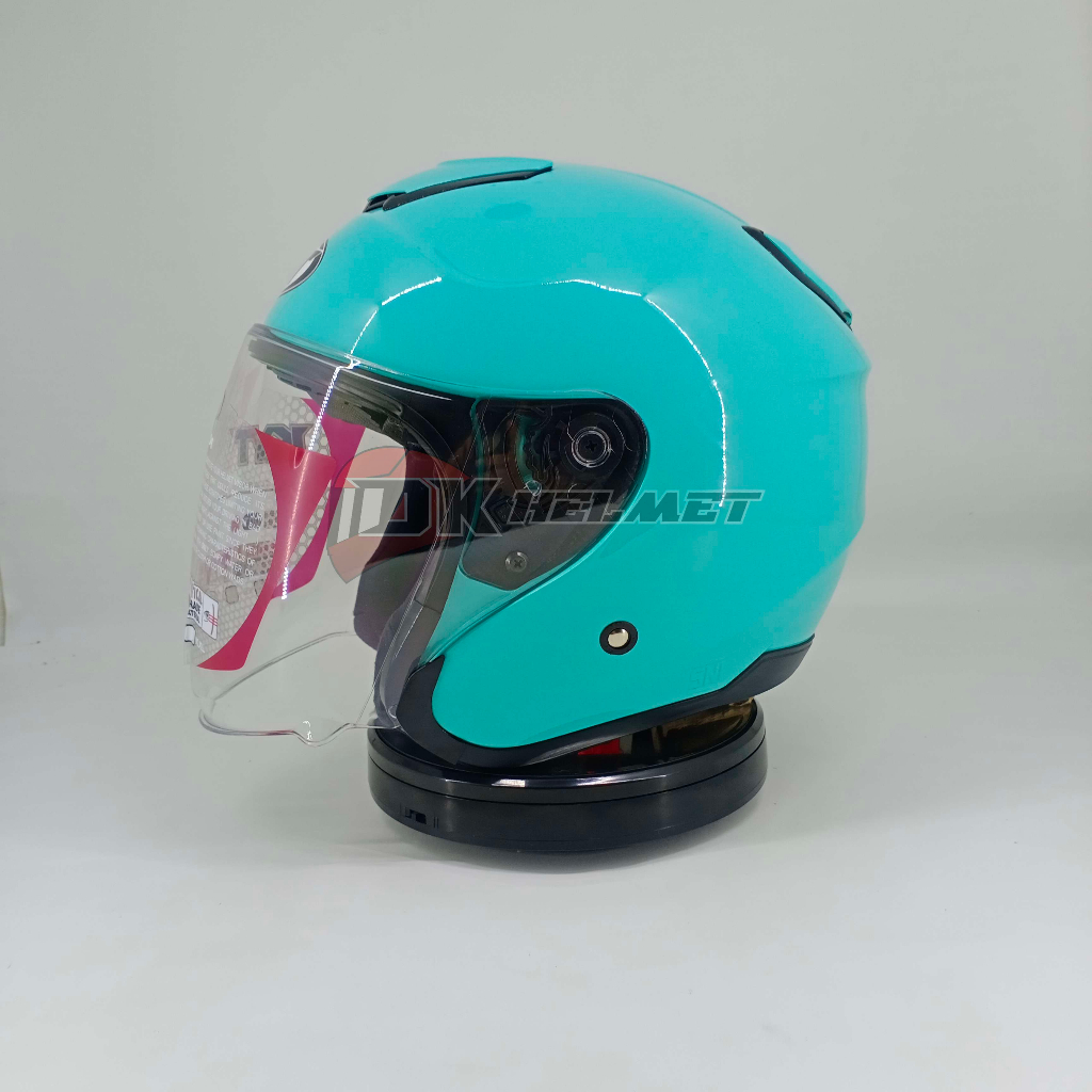Jual Helm Half Face KYT Kyoto R Series Solid All White Black Gunmetal ...