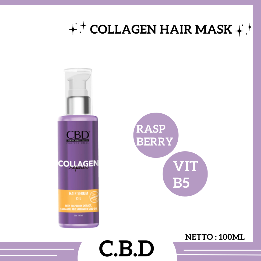 Jual CBD Collagen Repair Hair Serum Oil 100ml | Shopee Indonesia